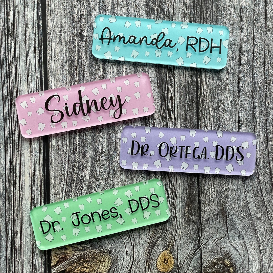 Dental Magnetic Name Tag, Dental Hygienist, Dentist, Dental Assistant ...