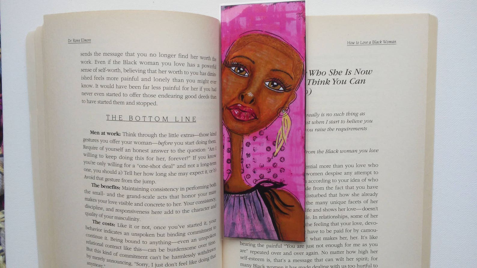 Bald Head Black Girl Bookmark/ Hand Painted Bookmark/short Hair ...