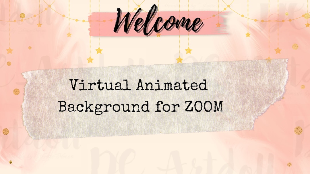 Zoom Background | Animated Background| Virtual Backdrop | Golden Stars ...