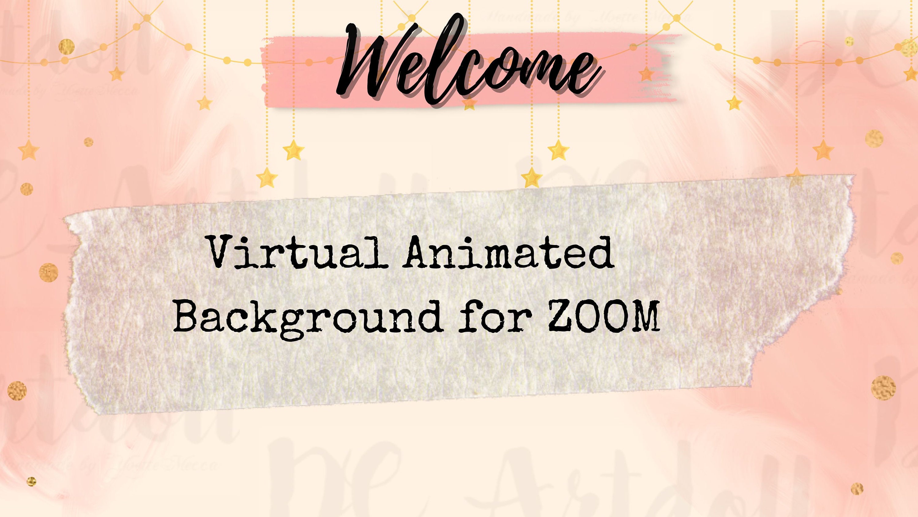 Zoom Background Animated Background Virtual Backdrop Golden Stars ...