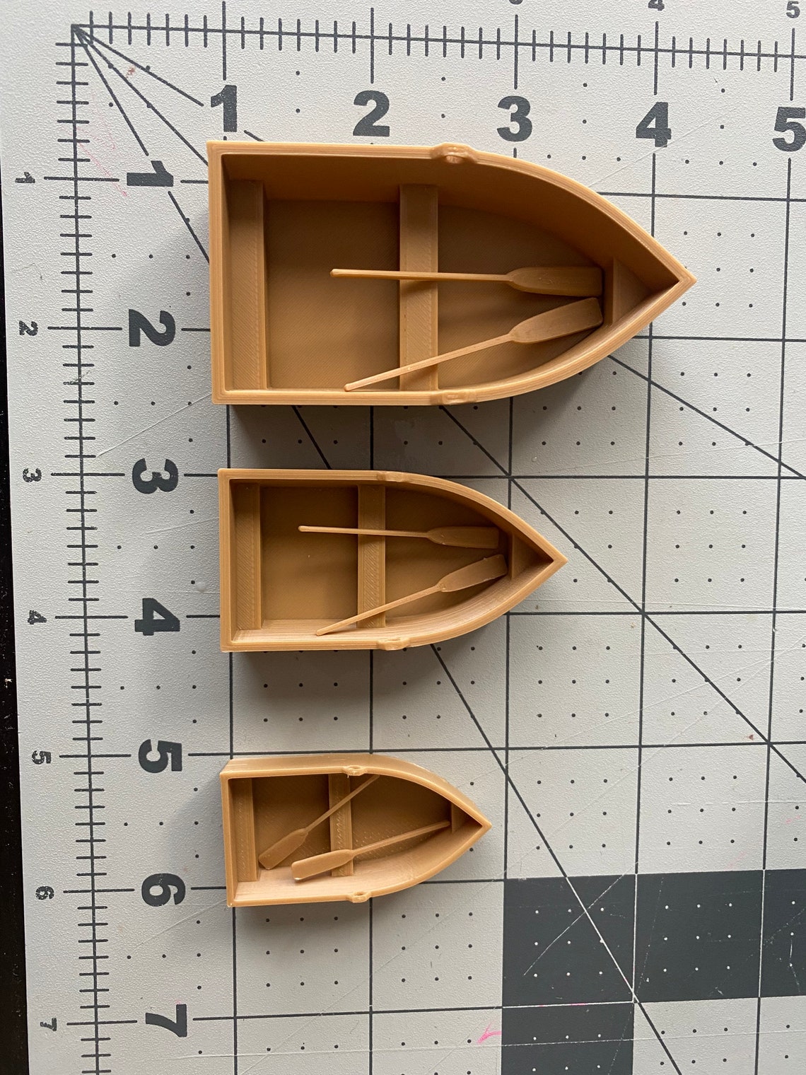 Wooden Row Boat With Oars - Etsy