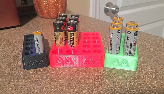 Battery Storage Holder AA & AAA for Shelf or Drawers | Etsy
