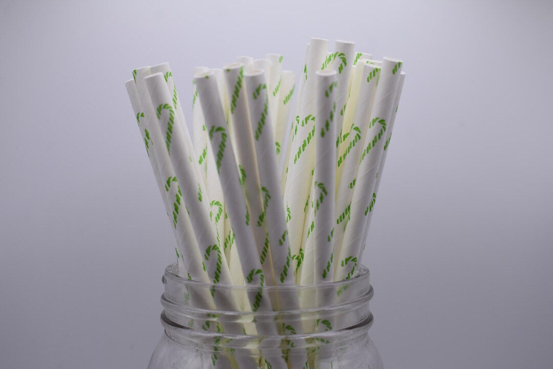 Candy Cane Paper Straws 25 per Set Craft Straws Party Straws - Etsy
