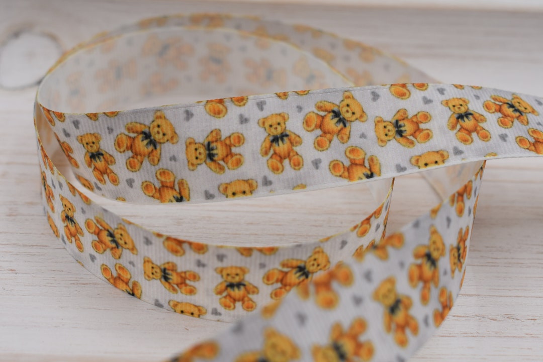 7/8 Teddy Bear Grosgrain Ribbon 7/8 Decorative Ribbon 7/8 Grosgrain ...