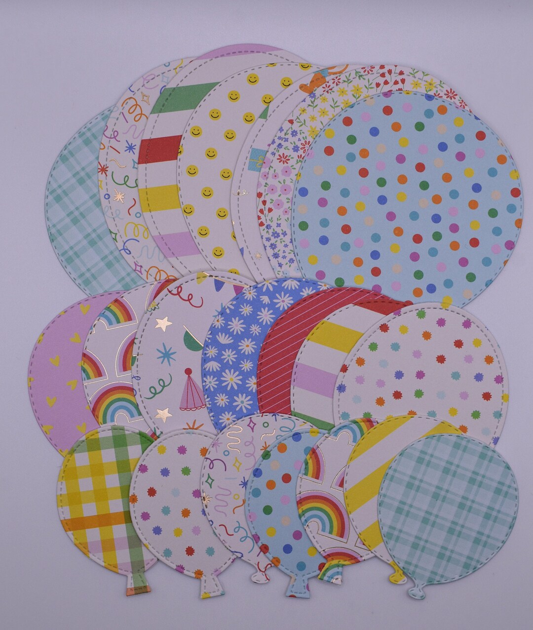 Celebration Balloon Die Cut Shapes Set of 21 - Etsy
