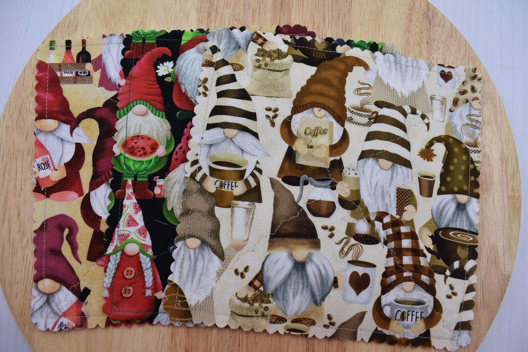 Gnome Fabric Candle Mat Candle Mat Candle Trivet - Etsy