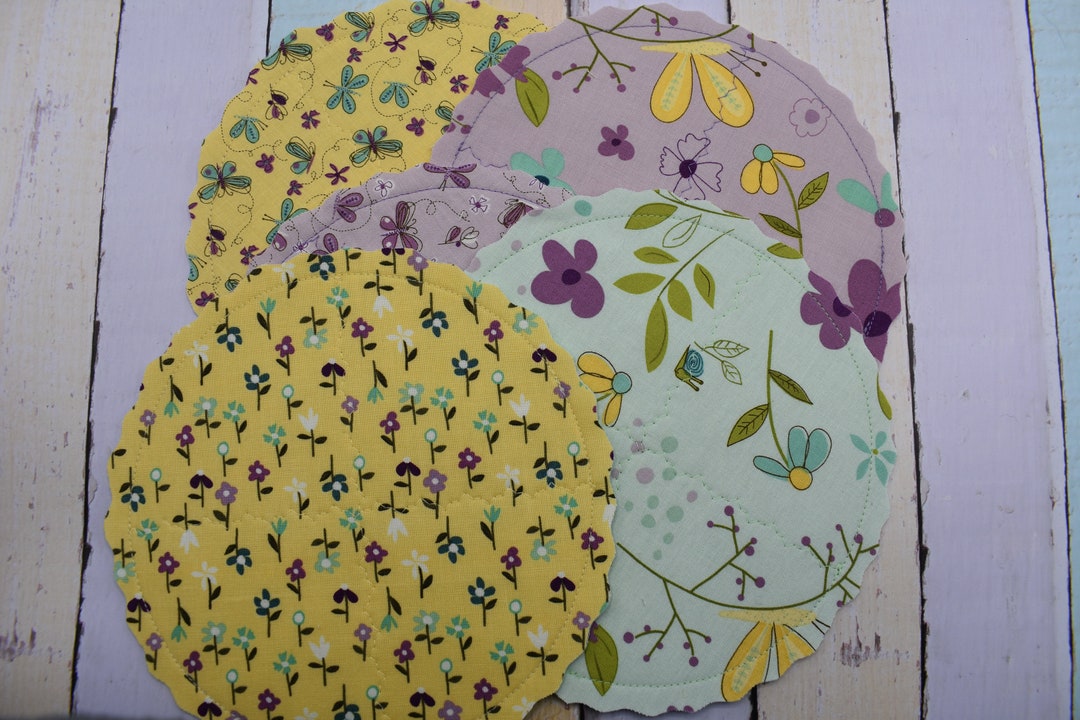 Floral & Spring Summer Fabric Candle Mat Decorative Fabric Mat Candle ...