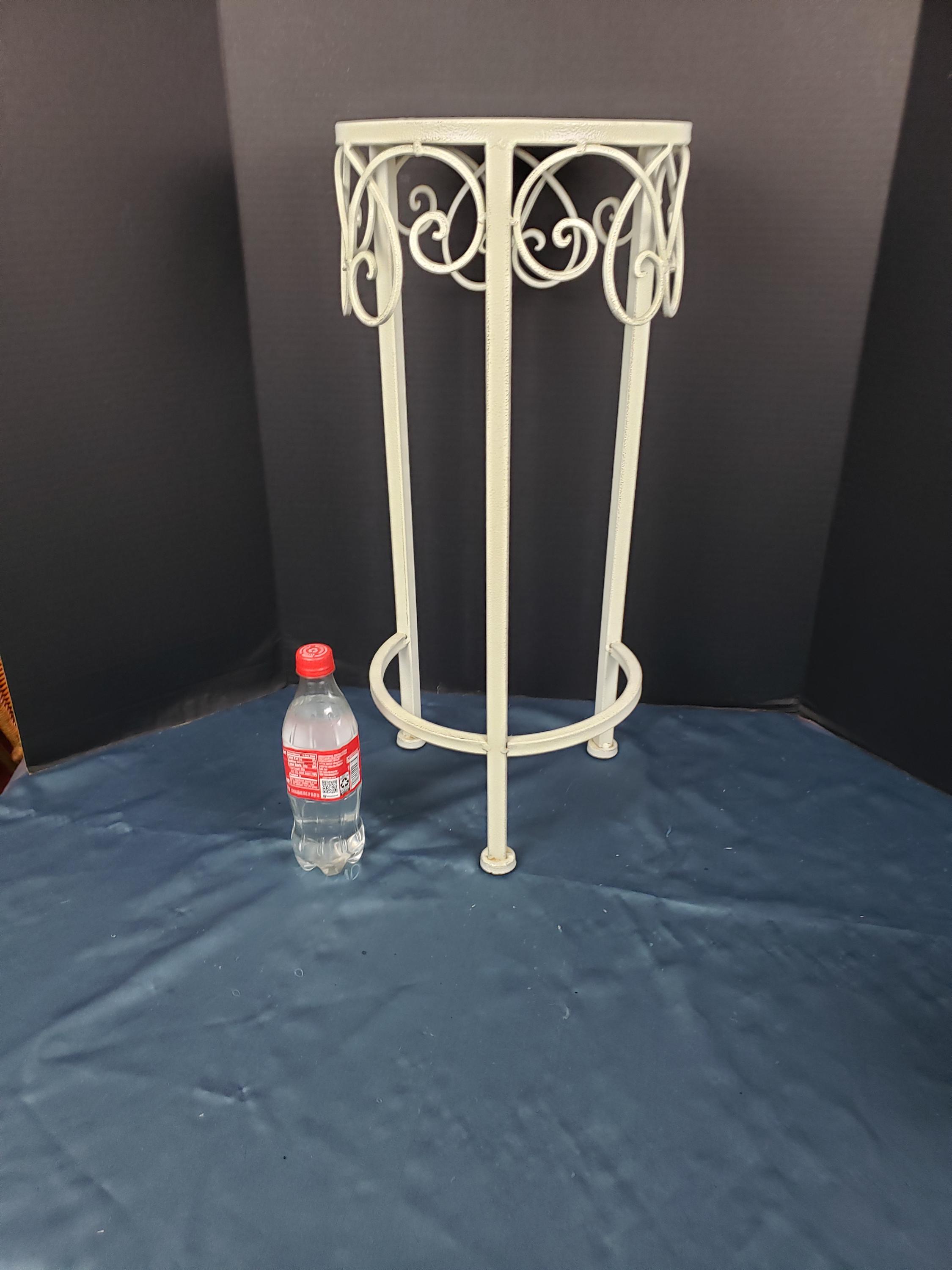 Vintage White Wrought Iron 3-legged Plant Stand 24 X 10 - Etsy