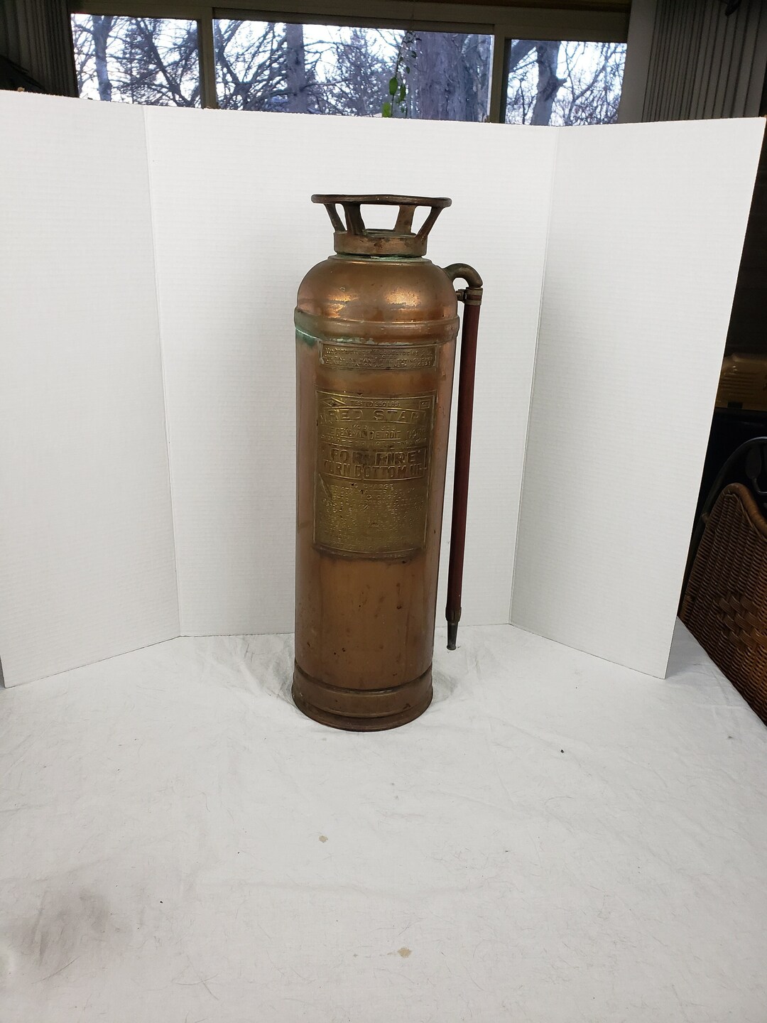 Vintage Red Star Copper/brass Fire Extinguisher Underwriter Labs model ...