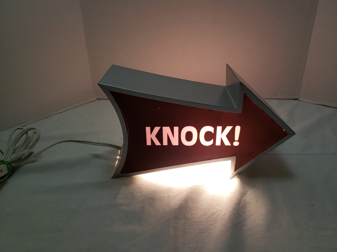 Vintage Keep Out Knock Arrow Desk Lamp Table Night Light - Etsy