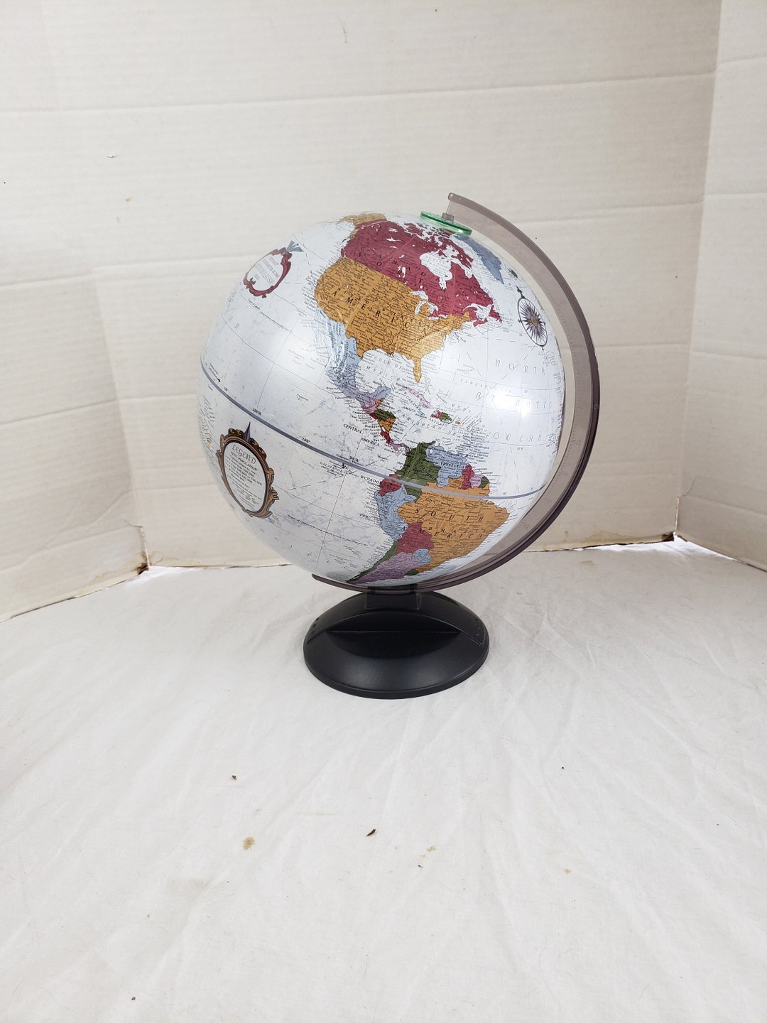 Vintage 12 Inch Raised Relief Replogle Globe Platinum Classic Series - Etsy