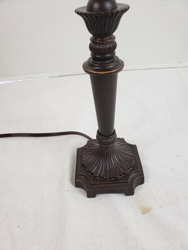 Stained Glass Table Lamp Dome Shade Desk Light Bedroom Reading Etsy