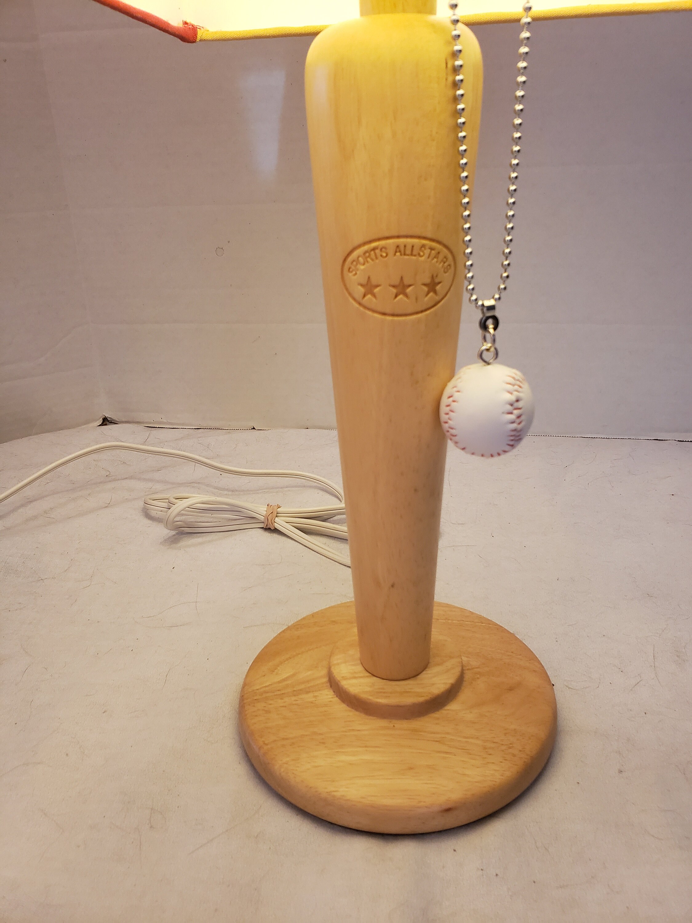 Circo All Star Baseball Bat Lamp With Four Sports Lamp Shade | Etsy
