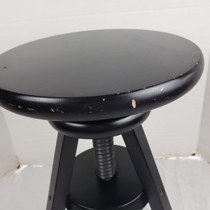 Vintage Black Swivel Printers Chair Stool Vanity Bench Adjustable Child ...
