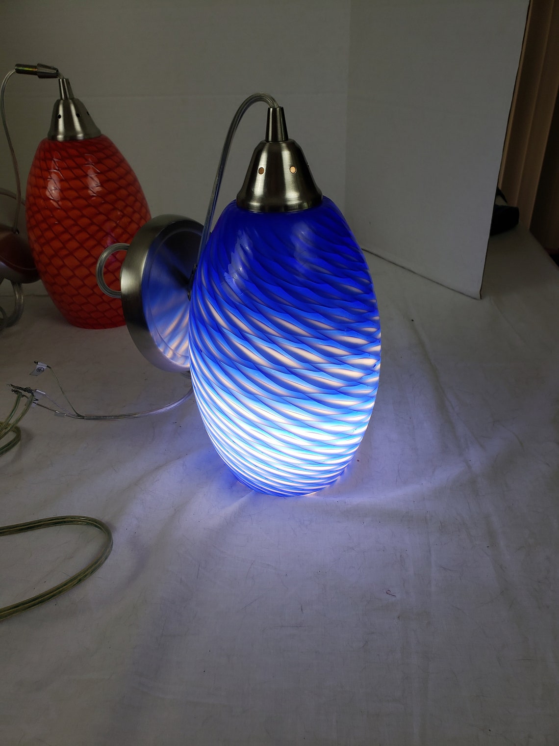 Blown Glass Pendant Light Individually Sold Various Designs - Etsy