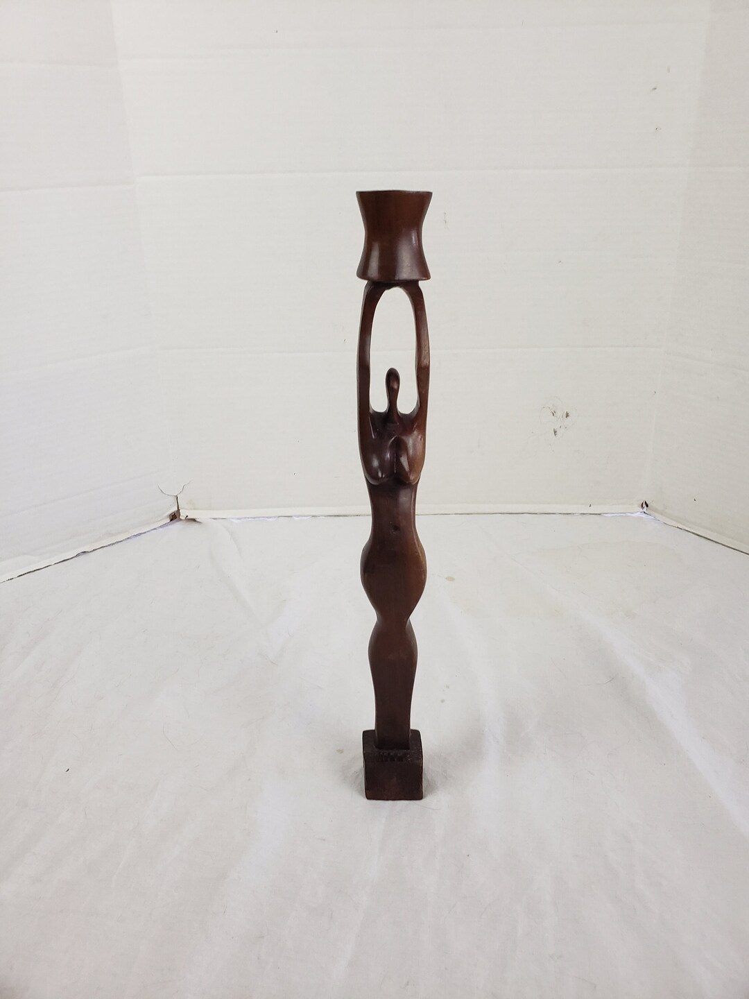 The Dancer Carved Ebony Wood Statue, Aburi Ghana, West Africa 16" H X 3 ...