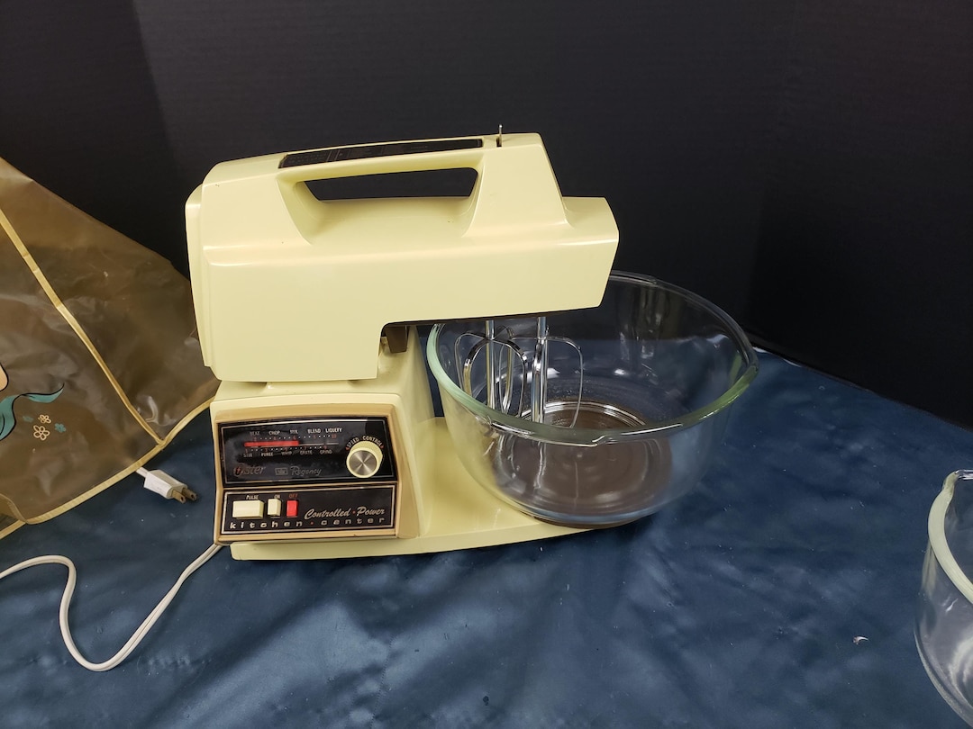 Vintage Oster Regency Kitchen Center 12 Speed Mixer W/ 2 Bowls 2 ...