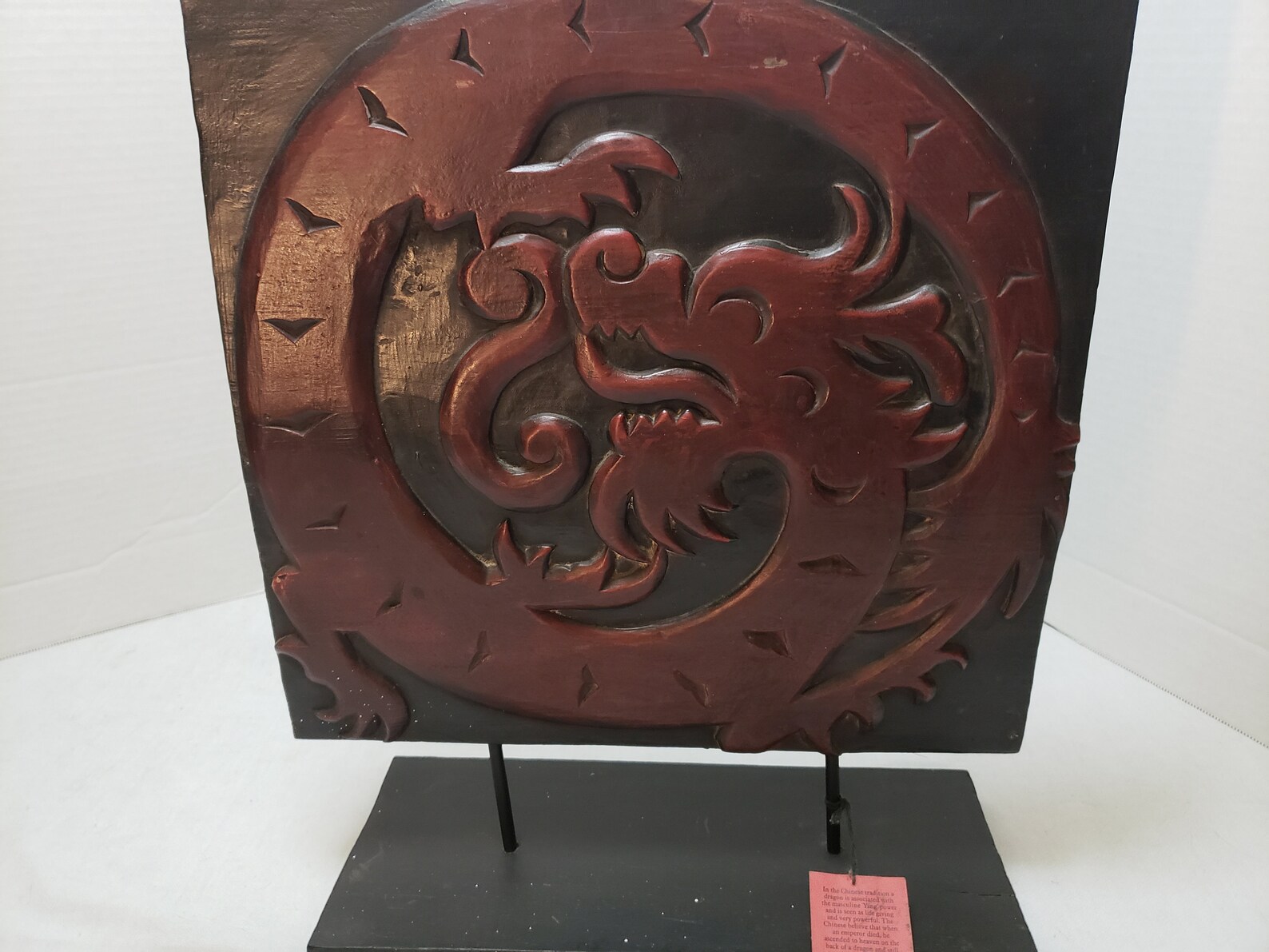 Imperial Dragon Plaque Vintage Chinese Hand Carved Dragon on | Etsy