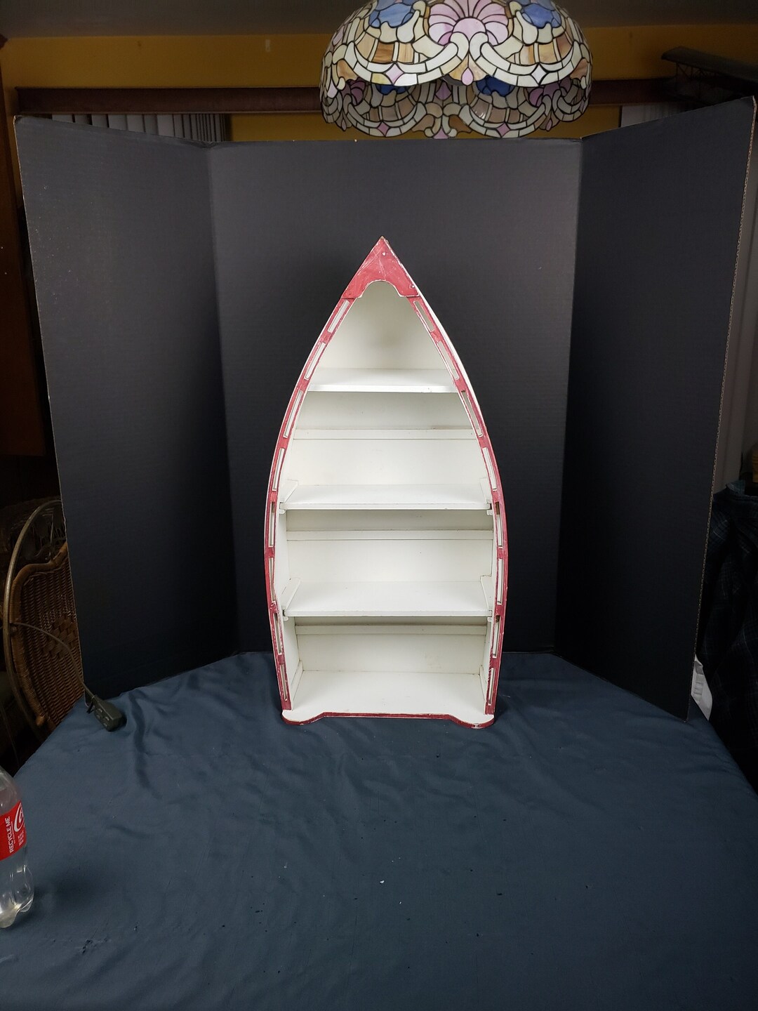 Vintage Rowboat Shaped Canoe Shelf Nautical Cabin Cottage Lake House 30 ...