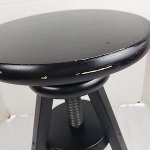 Vintage Black Swivel Printers Chair Stool Vanity Bench Adjustable Child ...