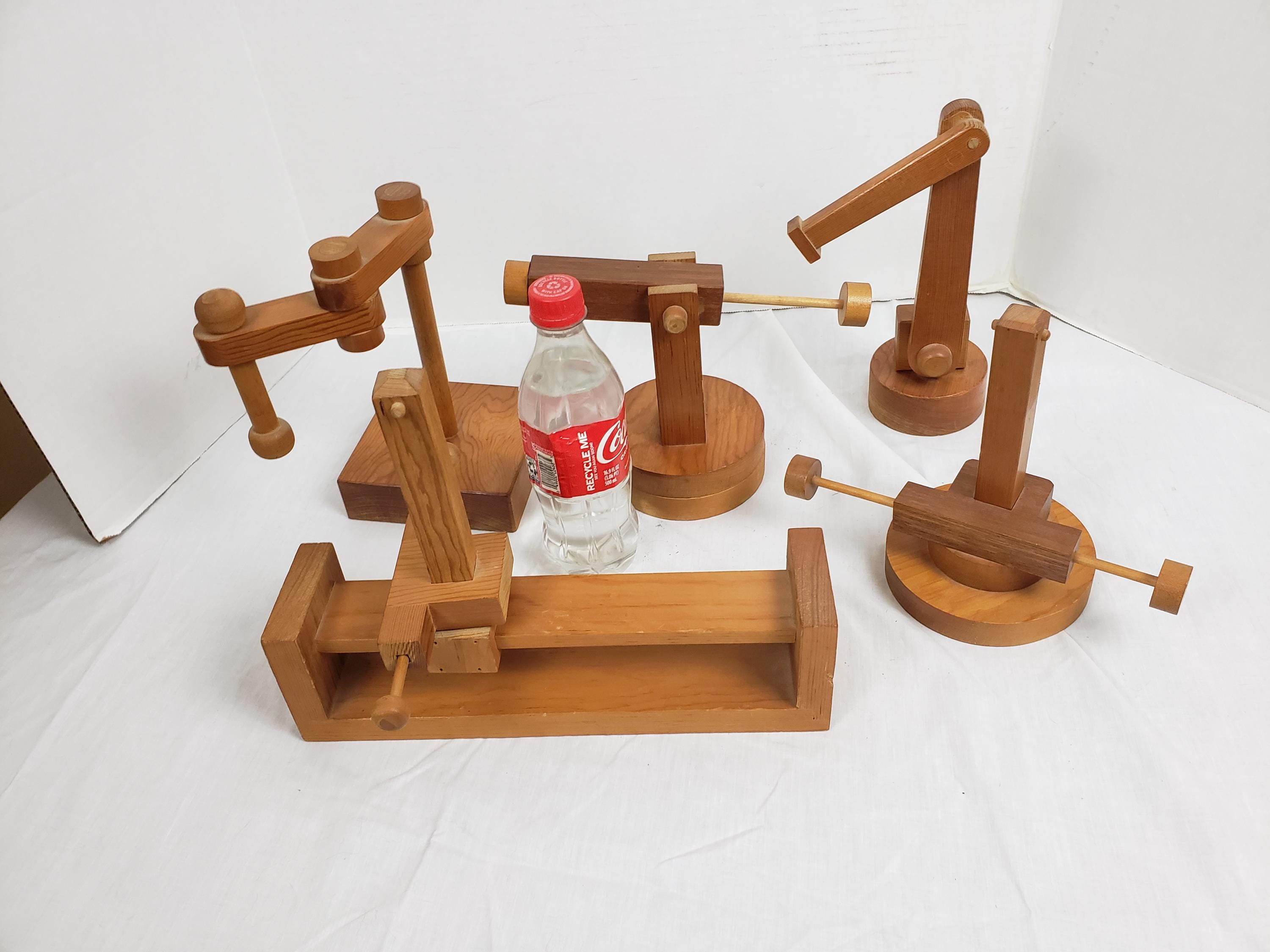 Five Handmade Wood Robotic Models Classroom Display Educational Tools ...