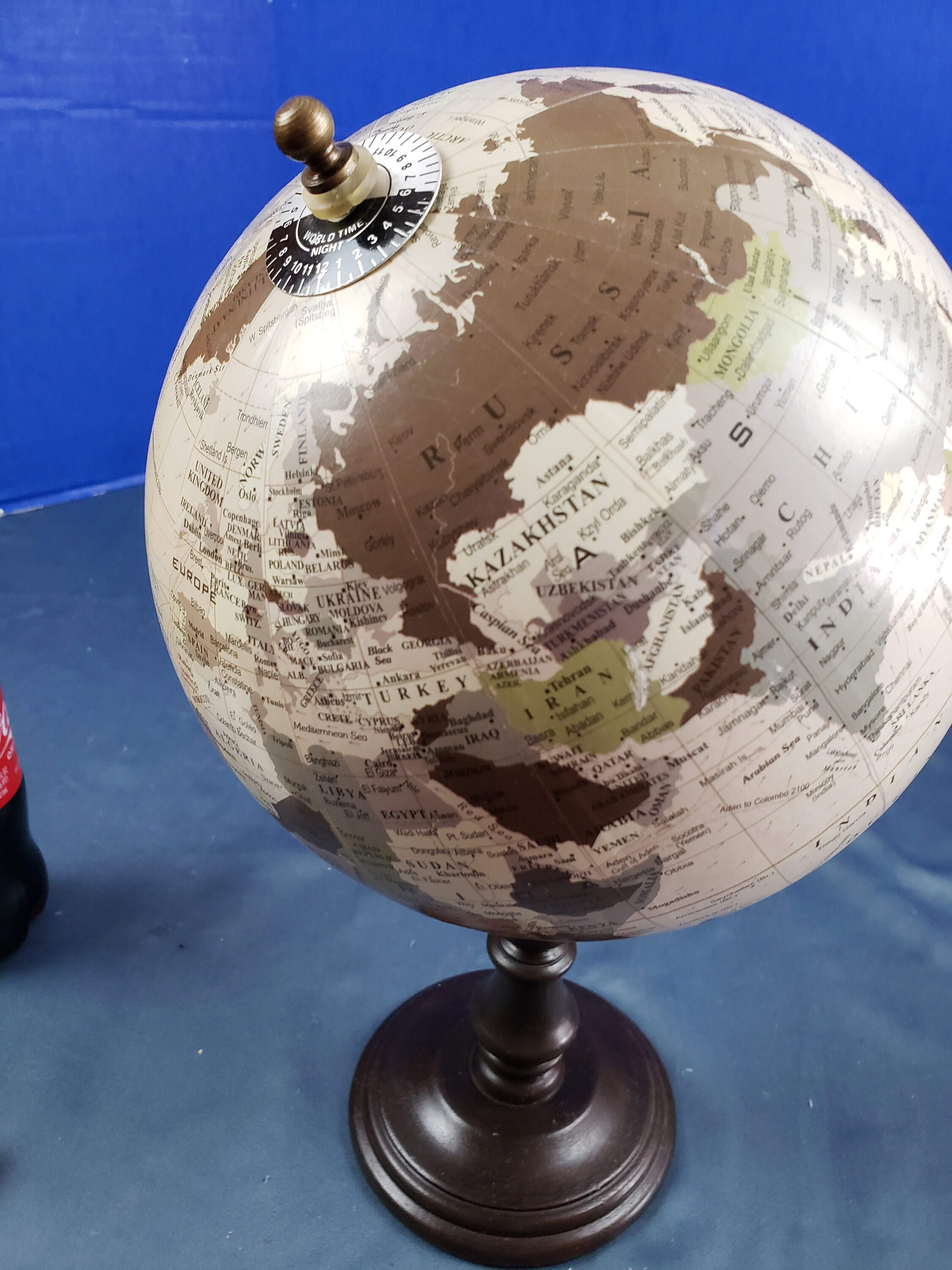 Government of India 7" Desktop Globe Wooden Stand 2009 - Etsy