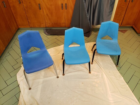 Dark Blue School Chair