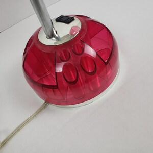 Vintage Red Plastic Desk Lamp W/organizer Base 110v AC Outlet - Etsy