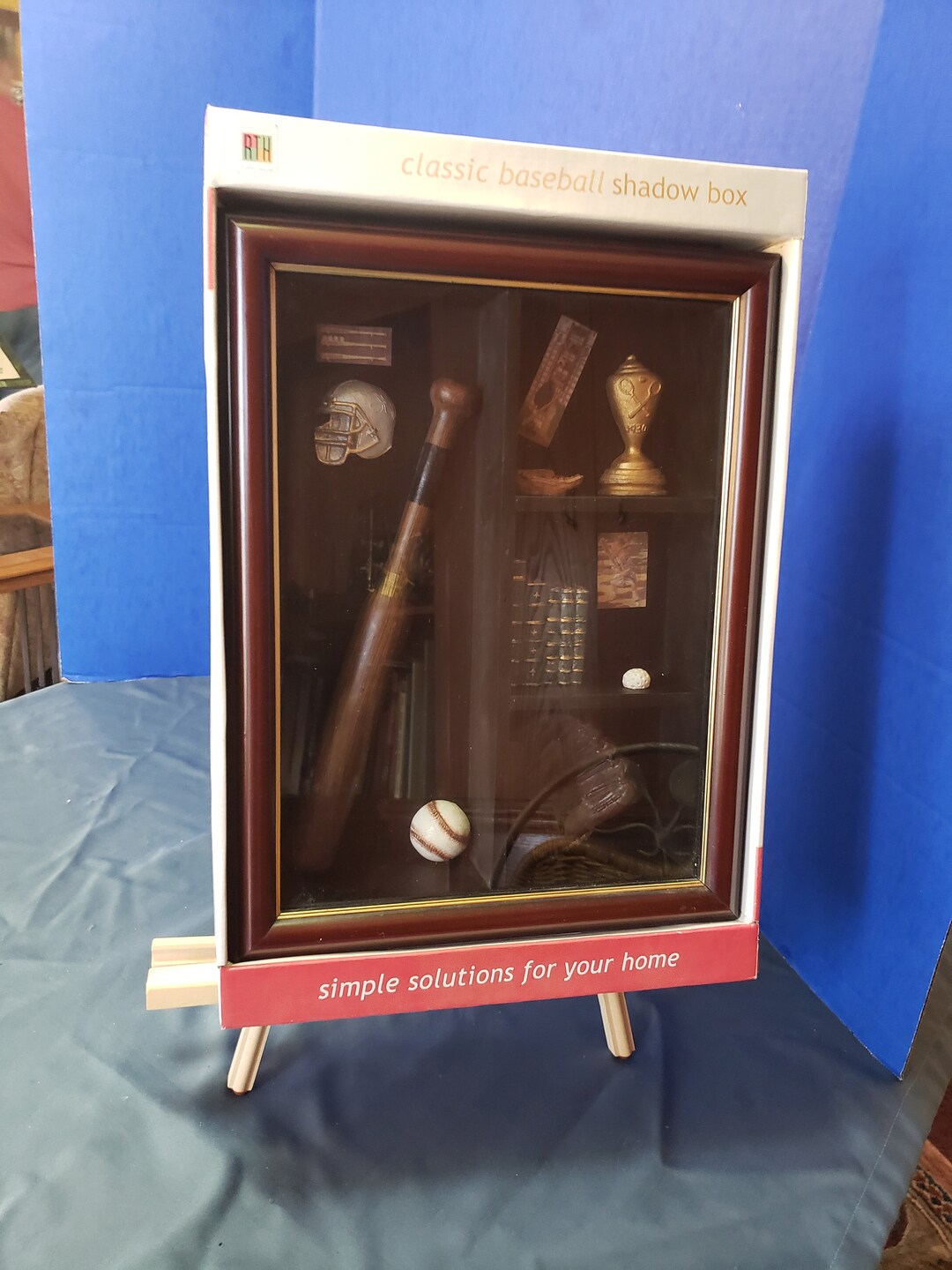 Baseball Shadow Box Wood Frame W Glass NOS Still in Box 18 X 14 - Etsy