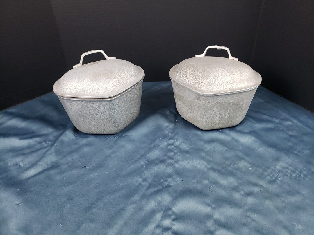 Pair of Vintage Century Metalcraft Silver Seal W/lids 1930s Triangle ...