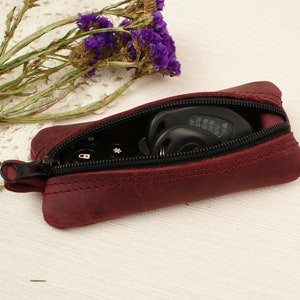 Zipper Key Case-genuine -leather Key Holder - Key Organizer - Handmade ...