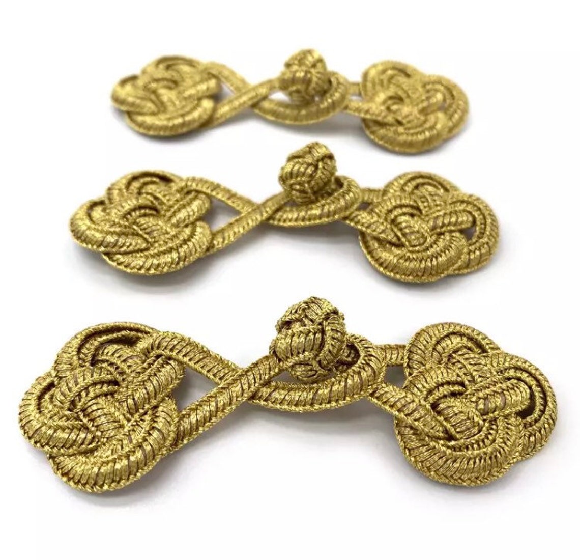 5 Pairs Handmade Beaded Chinese Frog Closures Buttons Knot Fastener for ...
