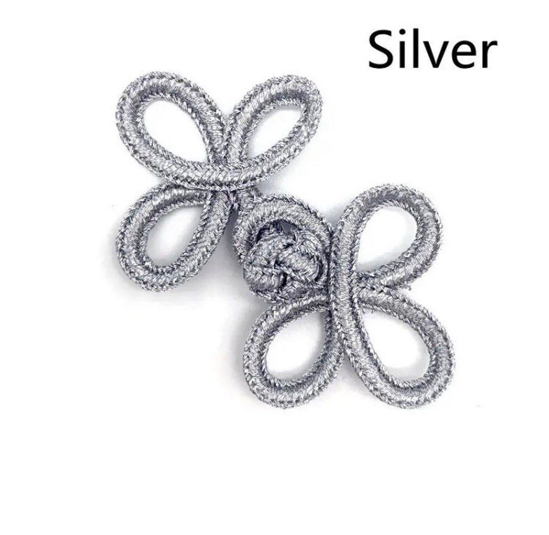 5 Pairs Handmade Beaded Chinese Frog Closures Buttons Knot Fastener for ...