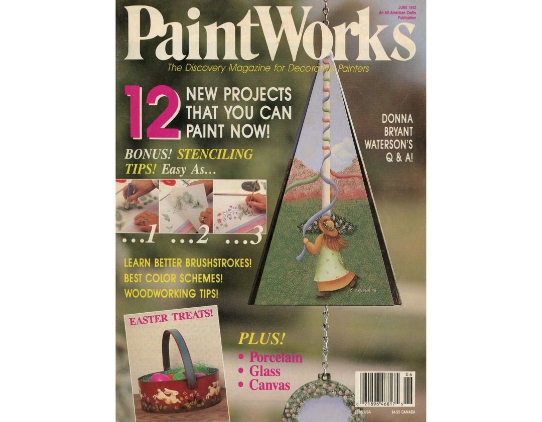 Paintworks June 1992, Acrylics, Oils, Watercolor, Fabric Painting ...