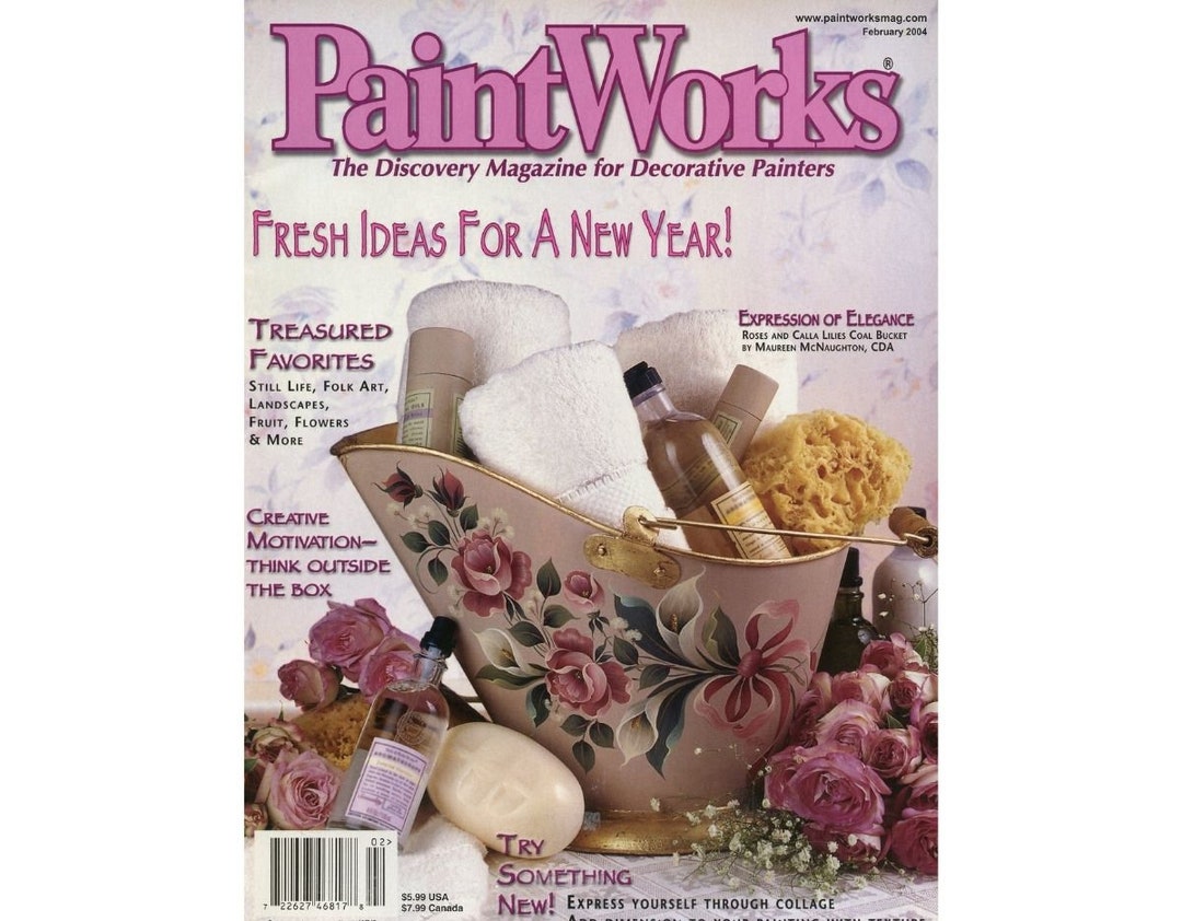 Paintworks Feb. 2004 Magazine, Collage & Layering, Acrylic Projects ...