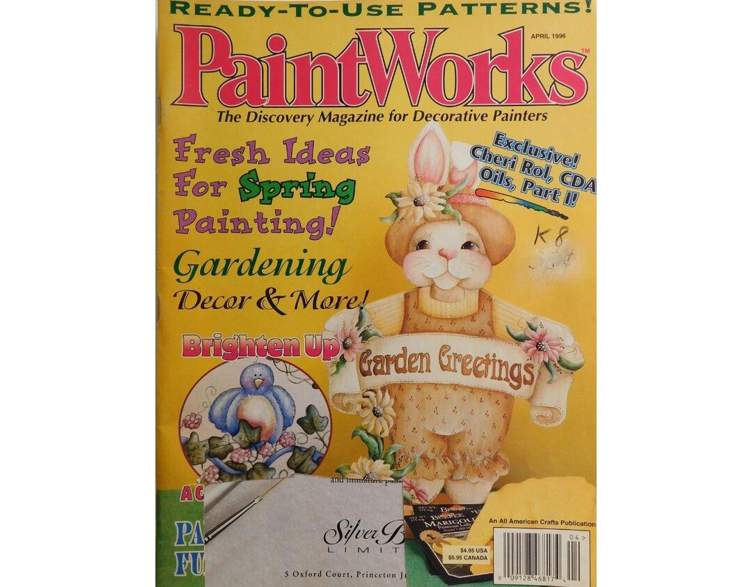 Paintworks April 1996, Spring Painting Patterns & Instructions, Acrylic ...