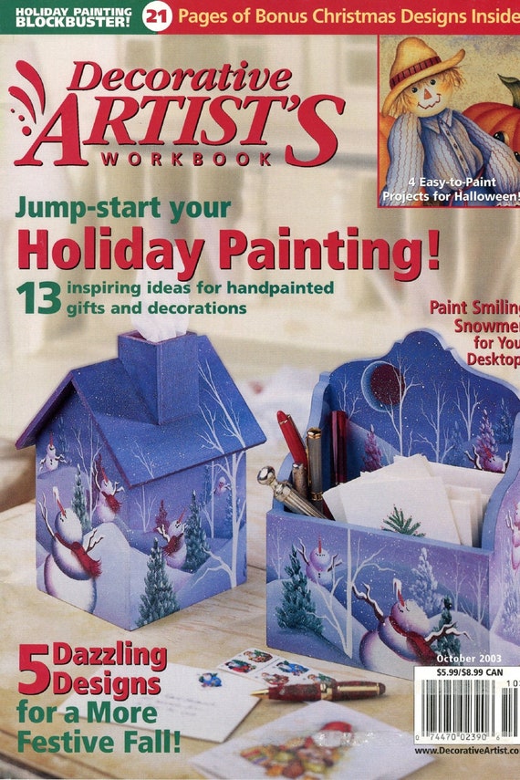 Decorative Artist's Workbook Oct. 2003 Acrylics Oils - Etsy