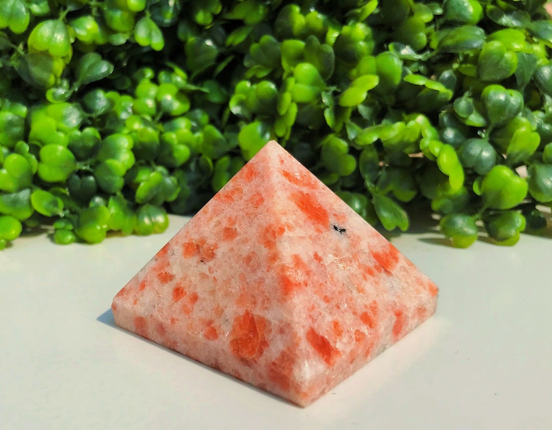 Sightly High Quality 48MM Sunstone Pyramid Crystal Healing Metaphysical ...