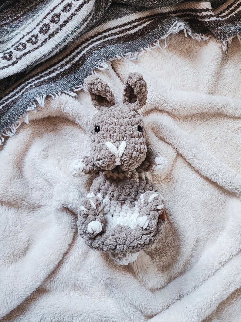 Juniper Bunny Snuggler Bunny Lovey Crochet Animal Toy Gift for Kids - Etsy
