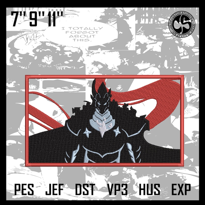 Igris / Solo Leveling - Embroidery Design, Digital File, Cartoon ...