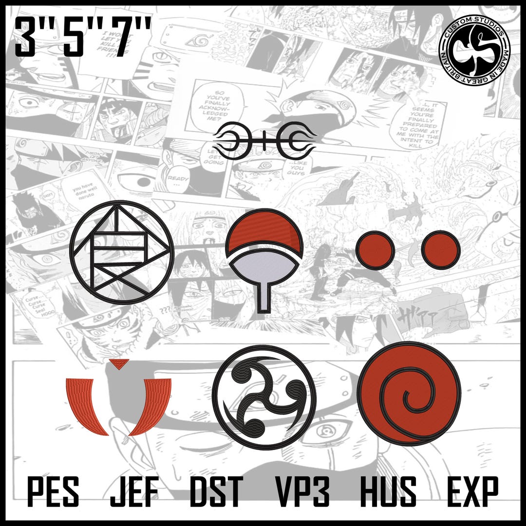 Naruto Clans Bundle - Embroidery Design, Digital File, Cartoon ...