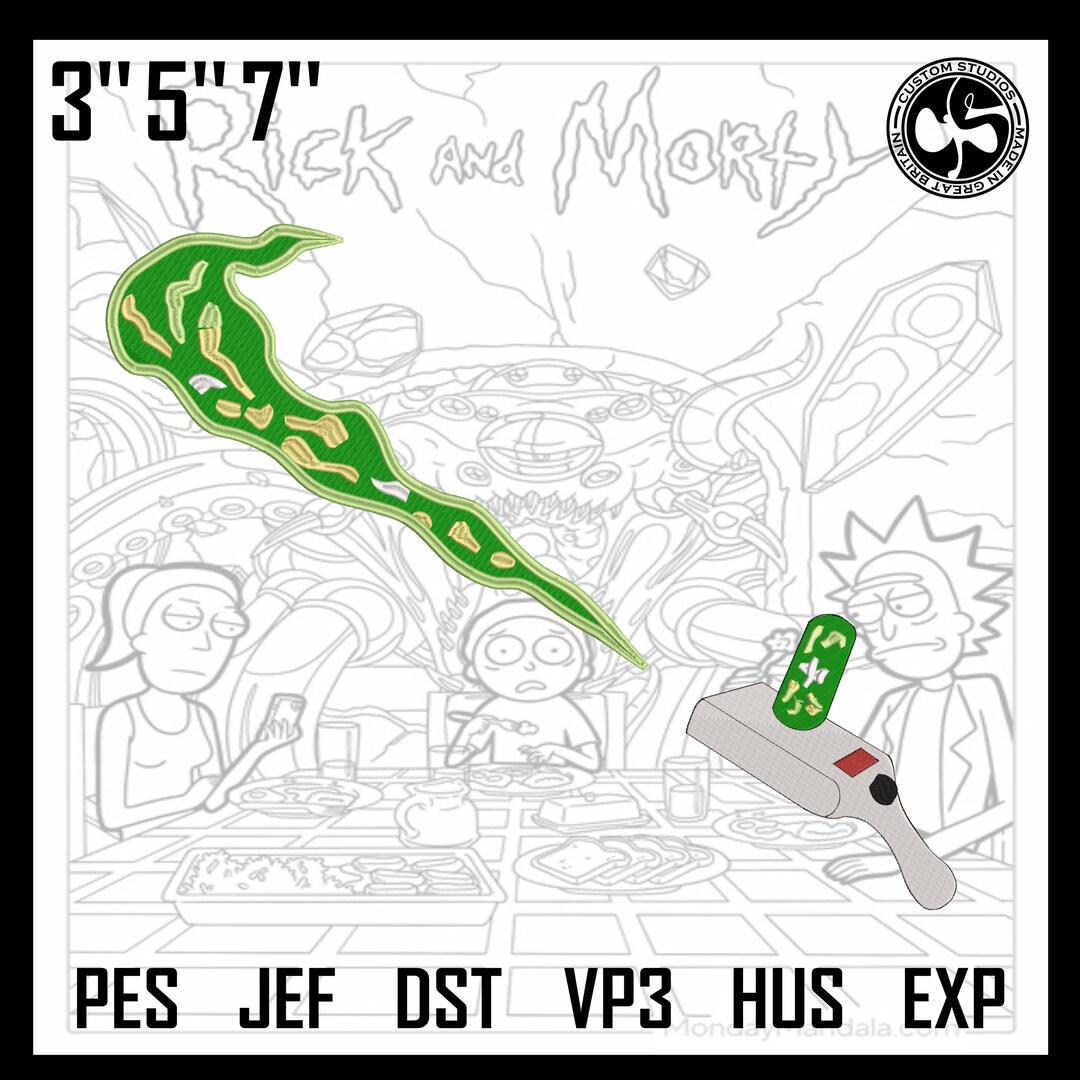 Rick and Morty - Embroidery Design, Digital File, Cartoon Character ...