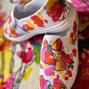 Walk in the Park Original Hand-painted Canvas Shoes - Women's Size 9 or ...