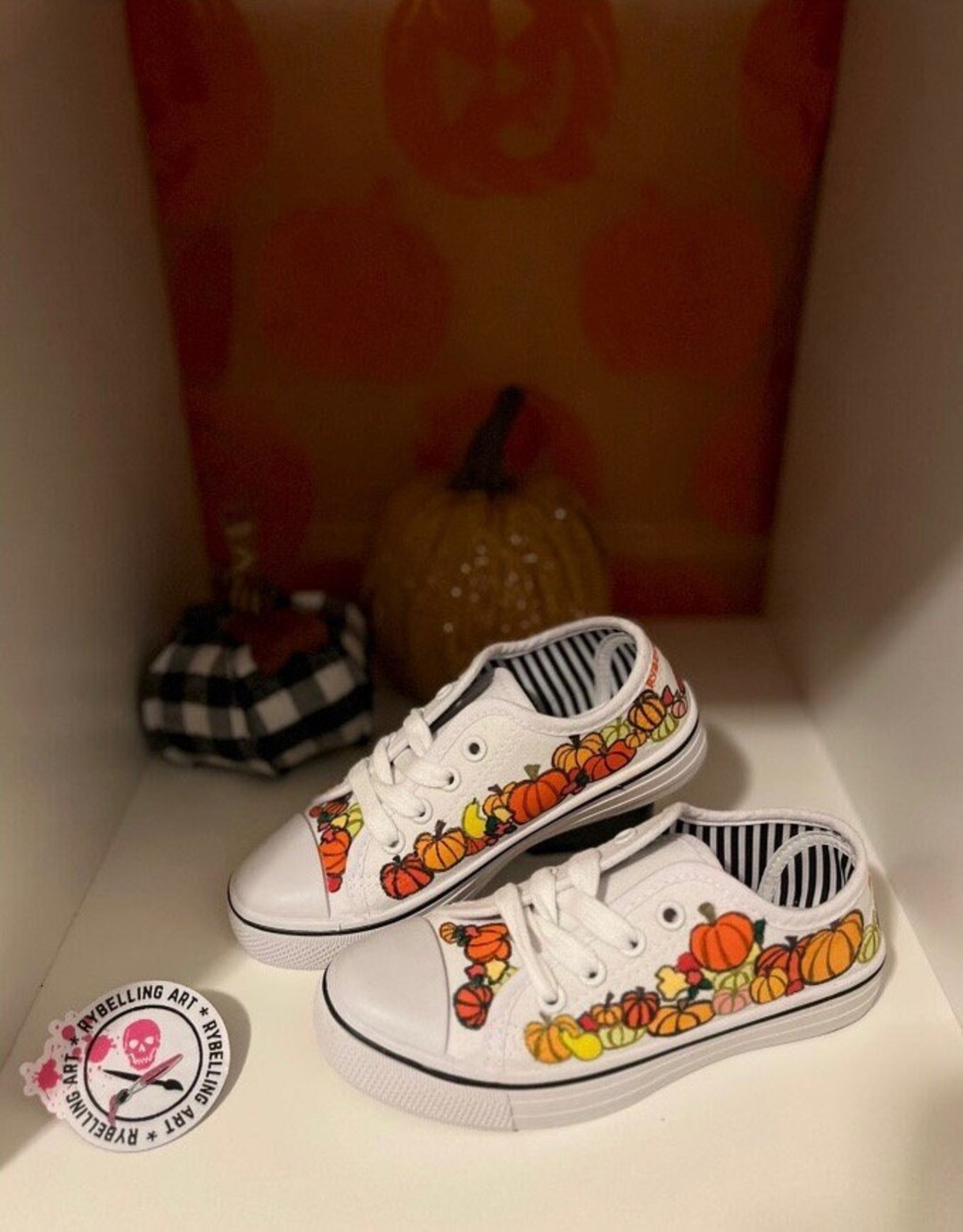 Pumpkin Patch Original Hand-painted Canvas Shoes Kids' Size 13/1 or ...