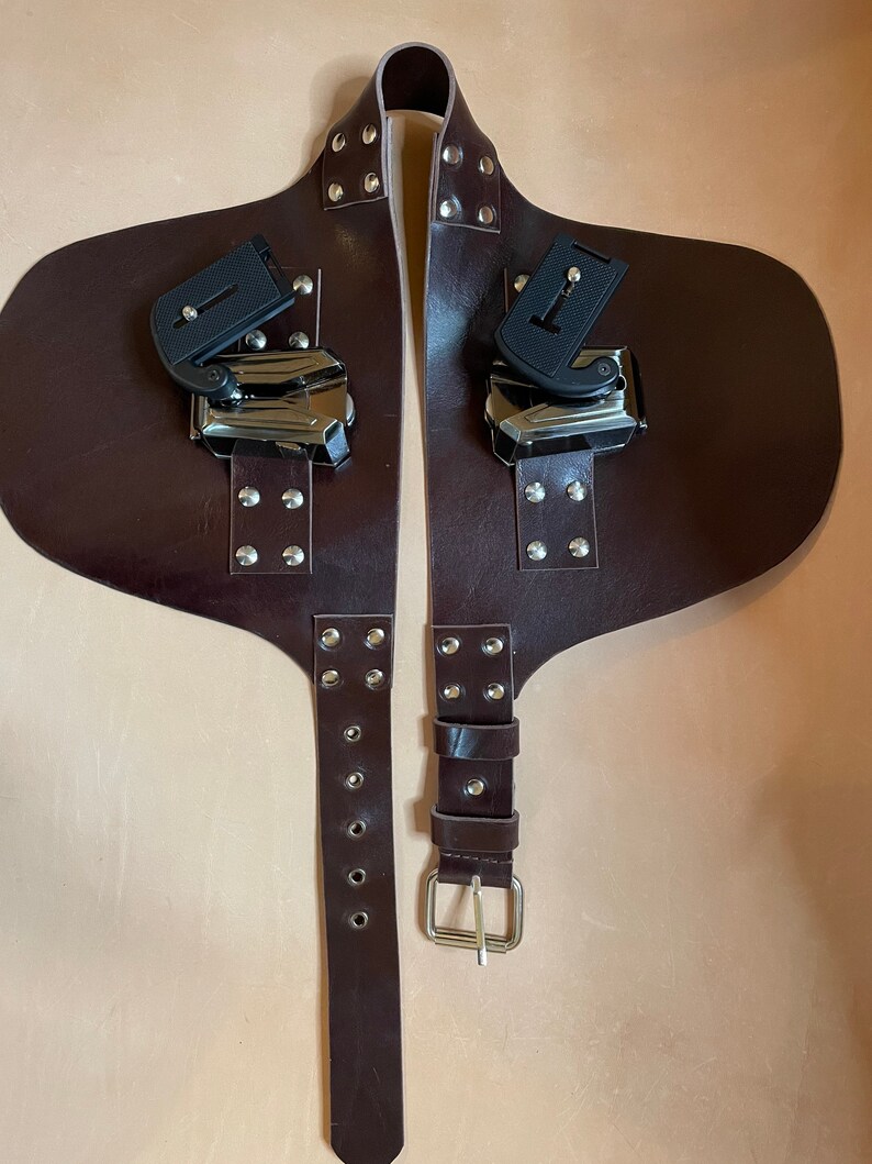 Handmade Leather Dual Camera Holster Belt, Photographer Gift - Etsy