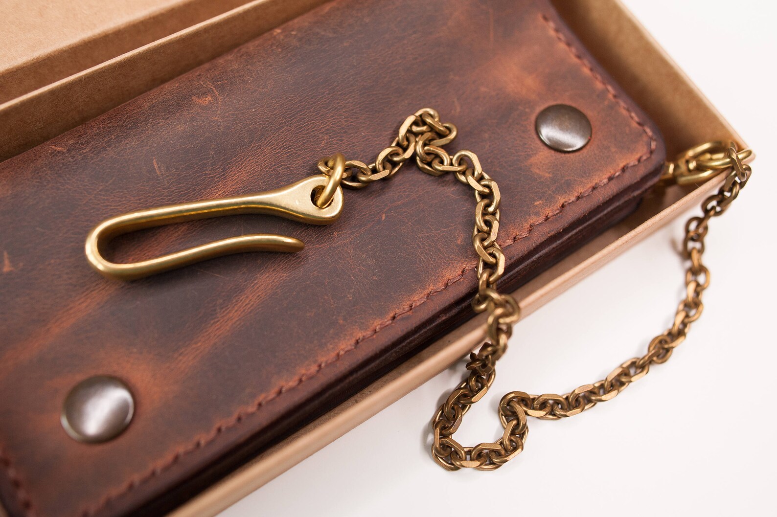 Antique Brown Wallet / Minimalist Wallet / Long Wallet / | Etsy