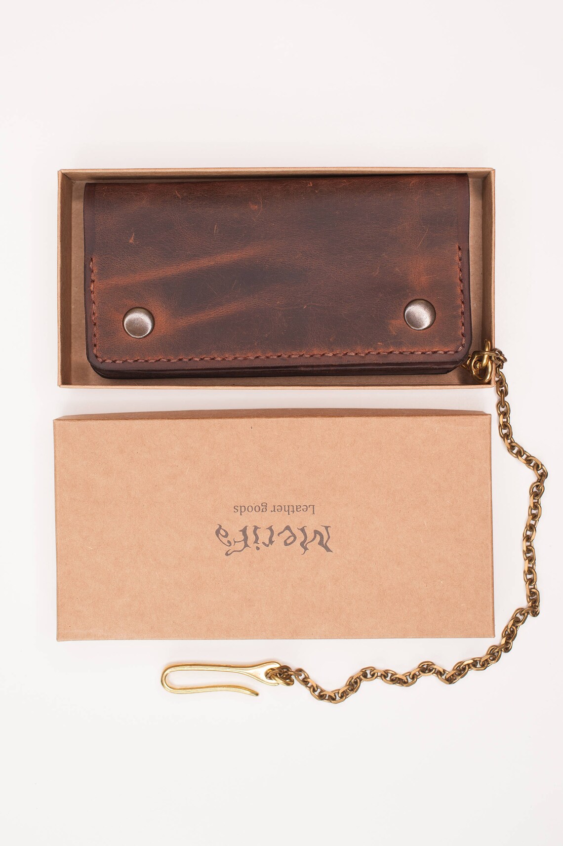 Antique Brown Wallet / Minimalist Wallet / Long Wallet / | Etsy