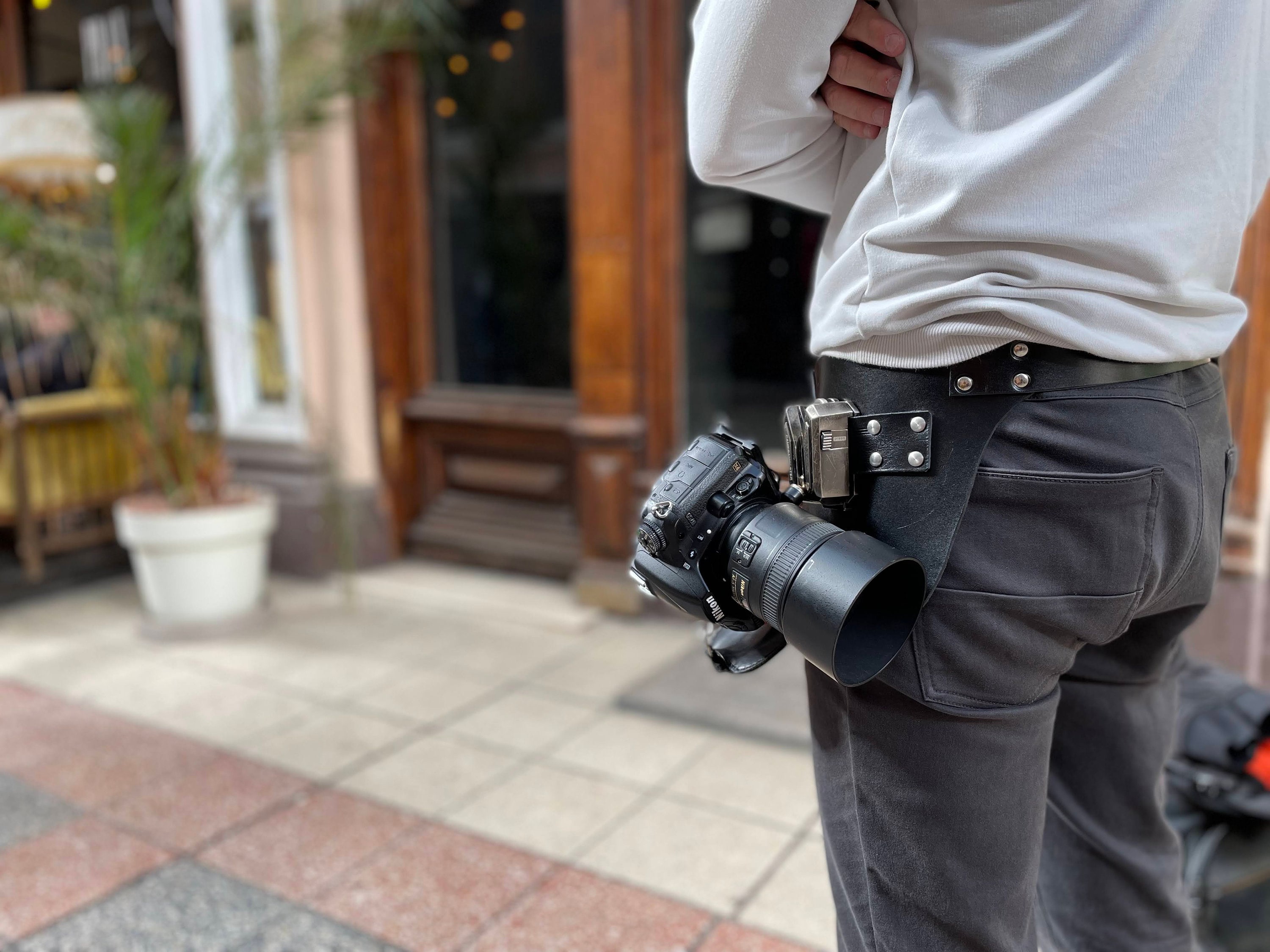 Handmade Leather Dual Camera Holster Belt, Photographer Gift - Etsy