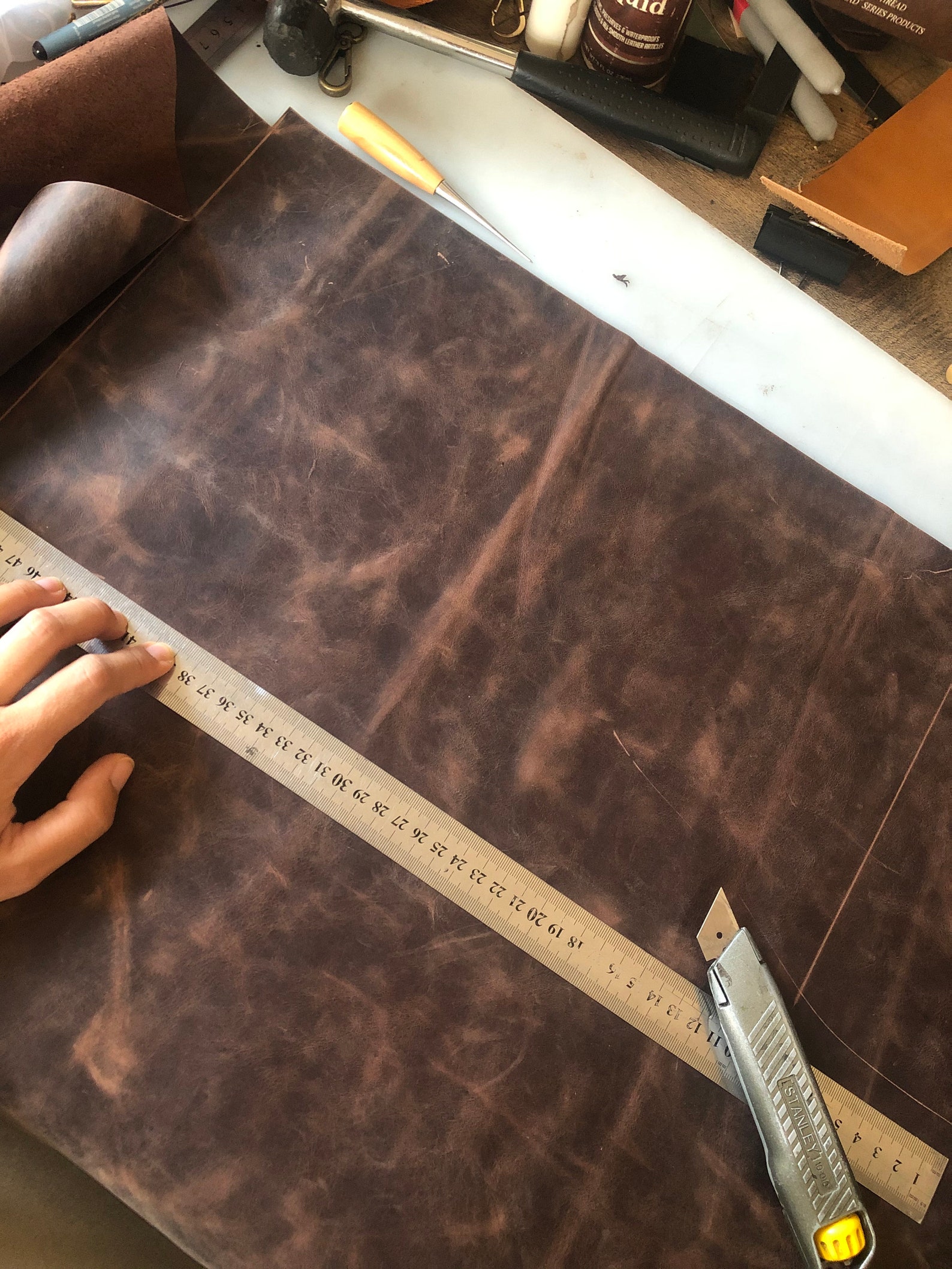 Antique Brown Wallet / Minimalist Wallet / Long Wallet / | Etsy