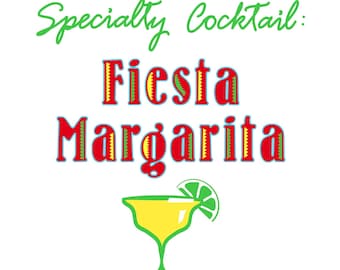 Fiesta Signature Drink Sign/ Classic Margarita/ Cinco De Mayo Beverage ...